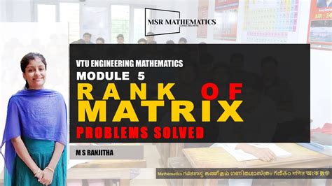 solving matrix rank problems in engineering mathematics step by step