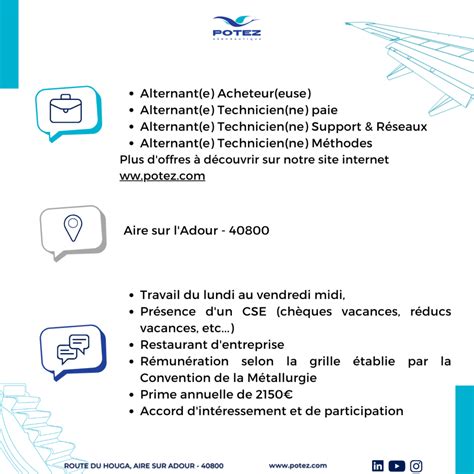 Potez Aéronautique Campagne Alternance 2023