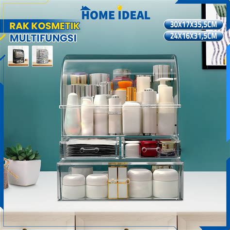 Jual Rak Kosmetik Dengan Laci Anti Debu Multifungsi Tempat Penyimpanan Make Up Skincare Dengan