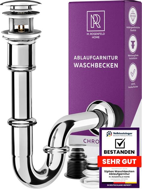Siphon Waschbecken Ablaufgarnitur Mit Überlauf Pop Up Hornbach