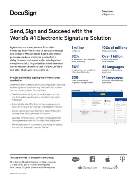 Docusign Esignature Overview And Benefits Pdf Computing Signature