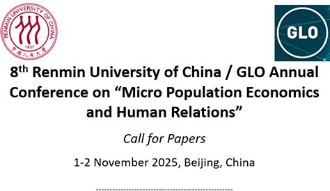 Beijing China 8th Renmin University And Glo Annual Conference 2025