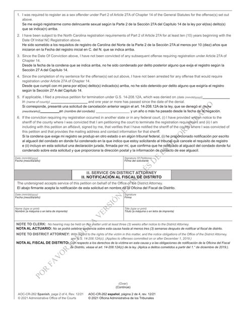 Form Aoc Cr 262 Fill Out Sign Online And Download Printable Pdf North Carolina English