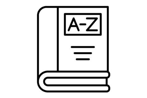 Dictionary Outline Icon Graphic By Maan Icons · Creative Fabrica