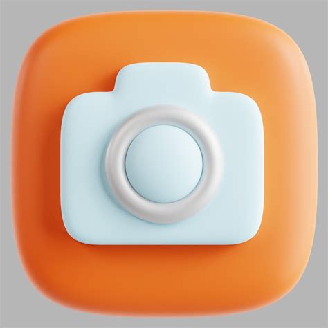 Premium Photo 3d Camera Button