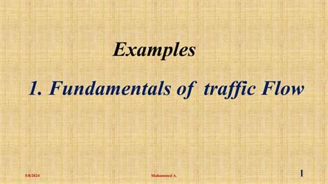 501098357 Examples For Transportation Engineering Problems Pptx