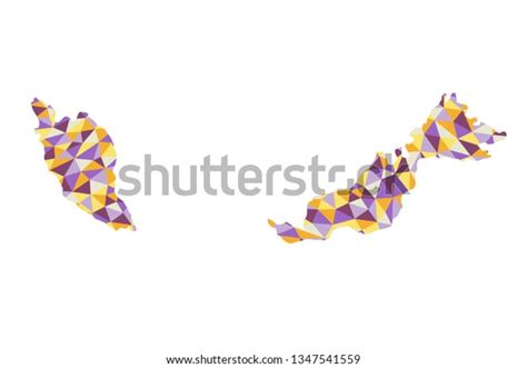 Malaysia Polygonal Map Background Low Poly Stock Vector Royalty Free