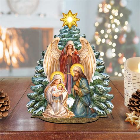The Holiday Aisle® Nativity Scene With Christmas Tree Holiday Village Table Decoration G