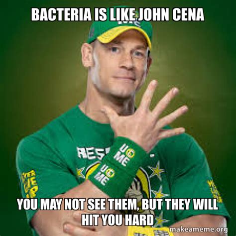 Bacteria Is Like John Cena You May Not See Them But They Will Hit You