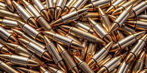 Bullets On Background Steel Bullets In The Background Generative Ai