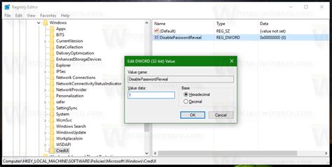 Disable Password Reveal Button In Windows 10 Guides And Tutorials