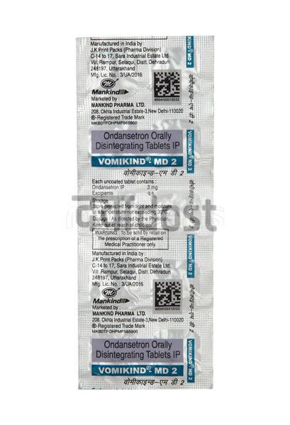 Buy Vomikind 2mg Tablet Md 10s At 15 Savings