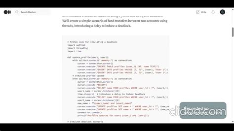 Understanding Deadlock Situations In Databases A Python Demonstration