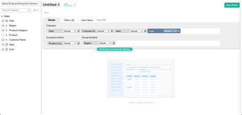 Creating A Tabular View Zoho Analytics On Premise