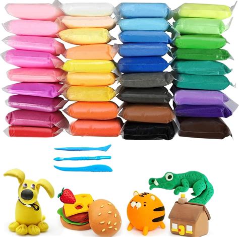 Pate A Modeler Pâte À Modeler Multicolore Pâte Autodurcissante Idéale Pour La Modélisation