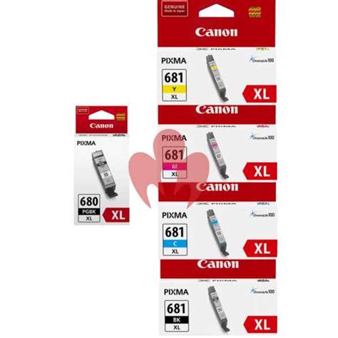 Canon Pgi 680xl Cli 681xl Ink Cartridge Set X 5 Pack Pgi680xlbk