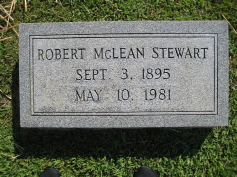 Robert Mclean Stewart 1895 1981 Find A Grave äreminne