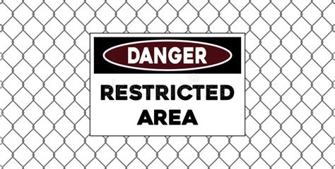Restricted Area Warning Sign Safety Sticker Stock Vector Illustration