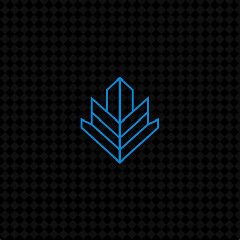 Premium Psd Modern Ivy Leaf Monogram Logo With Geometric Pattern And