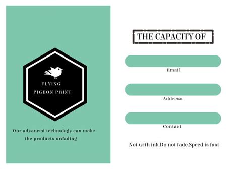 Information Card Template
