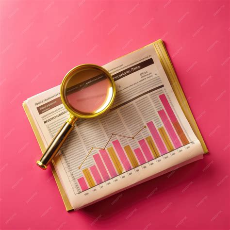 A Magnifying Glass On A Paper Business Analysis Chart Generative Ai