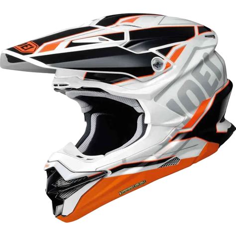 Shoei Vfx Wr Allegiant Whiteblackorange Motocross Helmet South