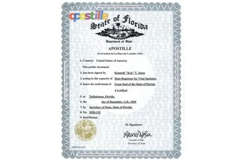 Florida Certified Birth Certificate