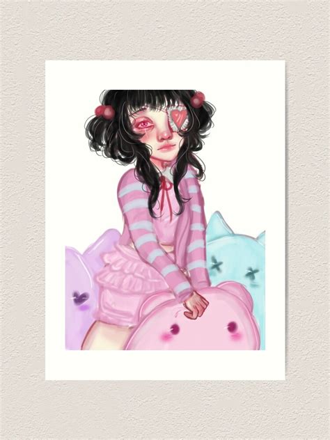 Cute Eye Patch Girly Art Print By Sadhyena Art Redbubble