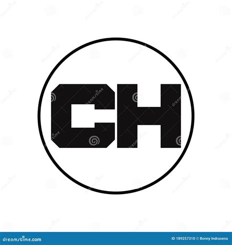 Design De Logotipo De Letra Ch Com Estilo Simples Ilustração Do Vetor Ilustração De Fonte