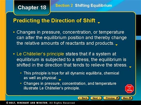 Chapter 18 Section 2 Shifting Equilibrium Preview Lesson