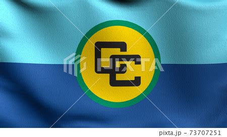 Flag Of Caricom Or Caribbean Community 3d のイラスト素材 [73707251] Pixta