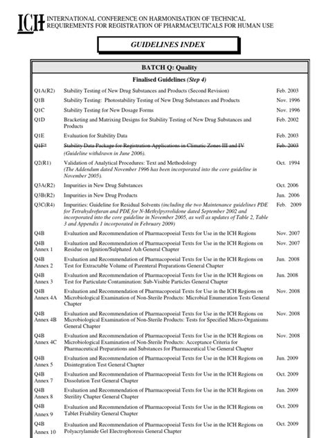 Ich Guidelines Index Pdf Clinical Trial Toxicity
