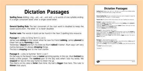 Dication Passages Adding Ing Ed Er Est And Y To Words Of One Syllable