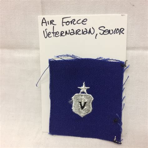 Vintage Military Patch Air Force Senior Veterinarian Blue Variant Ebay