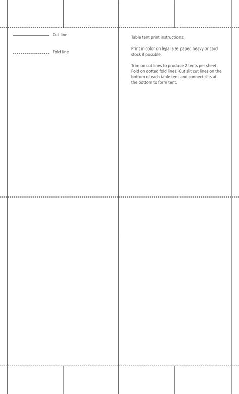Free Printable Table Tent Templates [pdf Word] Editable