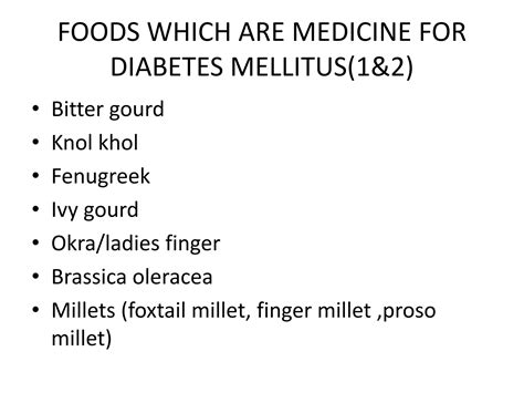Diet Protocol For Diabetes Mellituspptx
