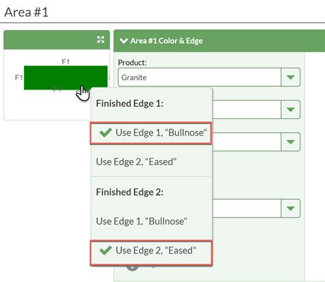 Draw Multiple Edges On One Countertop