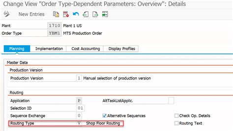 Order Type Dependent Parameters Sap Slyi