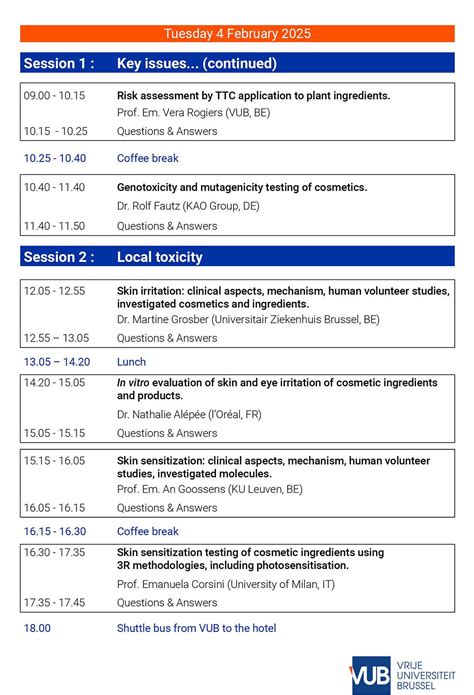 Programme Of The Safety Assessment Of Cosmetics In The Eu