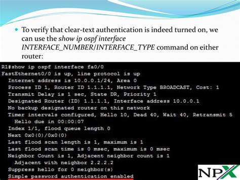 Ospf Authentication Ppt