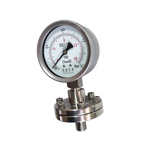 Acid Base Solution Pressure Gauge 316l Ptfe Hastelloy Diaphragm