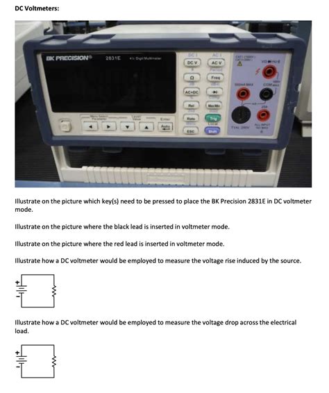 Solved Dc Voltmeters Ek Precision 2831e 45 Dign Multimeter