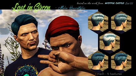 Lost In Green Hair For Mp Male V1 0 Gta 5 Mod