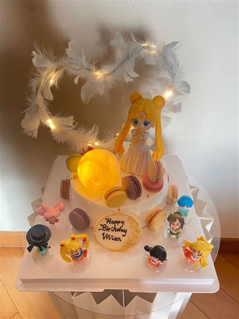 美少女戰士馬卡龍蛋糕 美少女戰士蛋糕 Sailor Moon Macaron Cake Sailor Moon Cake Sailor Moon Cake月野兔蛋糕 冰雪奇緣蛋糕 愛莎蛋糕
