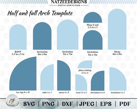 Arch Template Svg Half And Full Arch Wedding Invitation Arch Etsy Artofit