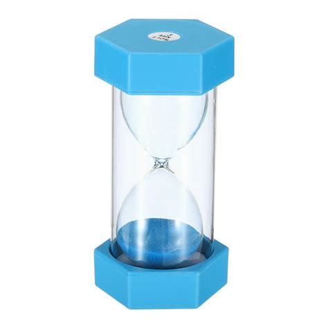 Uxcell 3 Min Sand Timer Hexagon Small Sandy Clock Count Down Sand Glass Sky Blue
