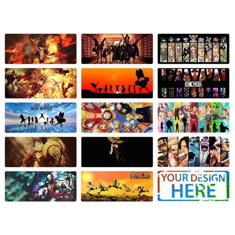 Gaming Long Extended Mouse Mat Pad Anime One Piece Or Own Design