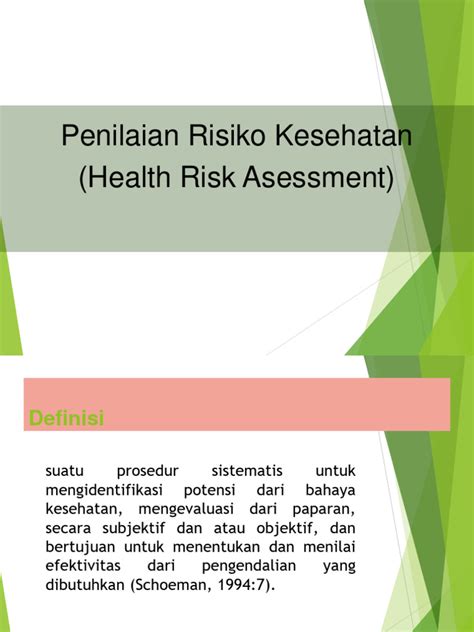Penilaian Risiko Kesehatan Di Tempat Kerja Pdf