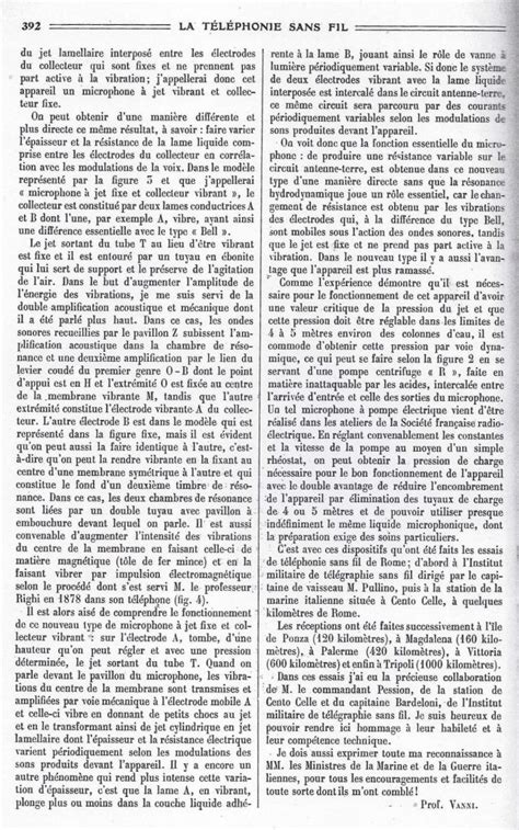 1913 G Vanni La Nature La Téléphonie Sans Fil Radiohistbe