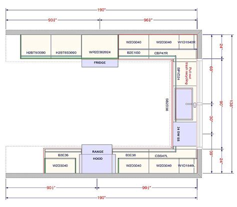 U Shaped Kitchen Layout With Dimensions